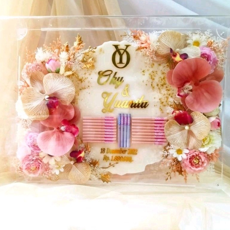 Jual Mahar Resin full akrilik box|Bingkai Mahar Pernikahan|Mahar Viral ...