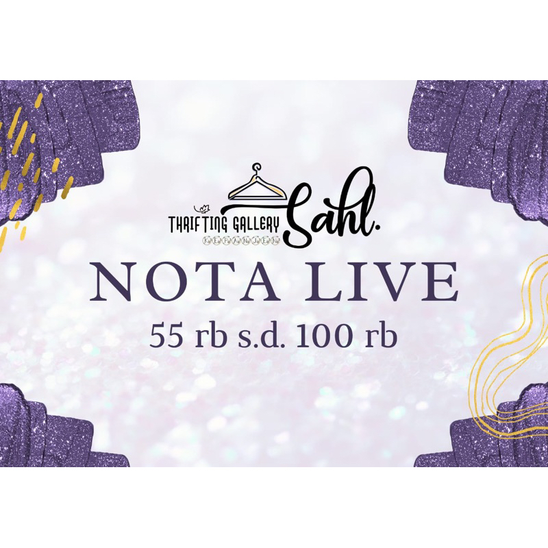 Jual NOTA LIVE 55rb - 100rb + Adm ( 1 kg) | Shopee Indonesia