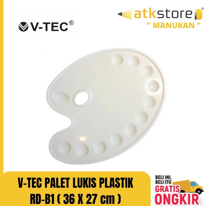 Jual Palet lukis plastik V-TEC RD B-1 || V-TEC PALETTE PLASTIC ART ...
