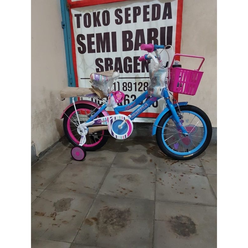 Jual sepeda anak perempuan mini 16 / 18 wim cycle clara | Shopee Indonesia