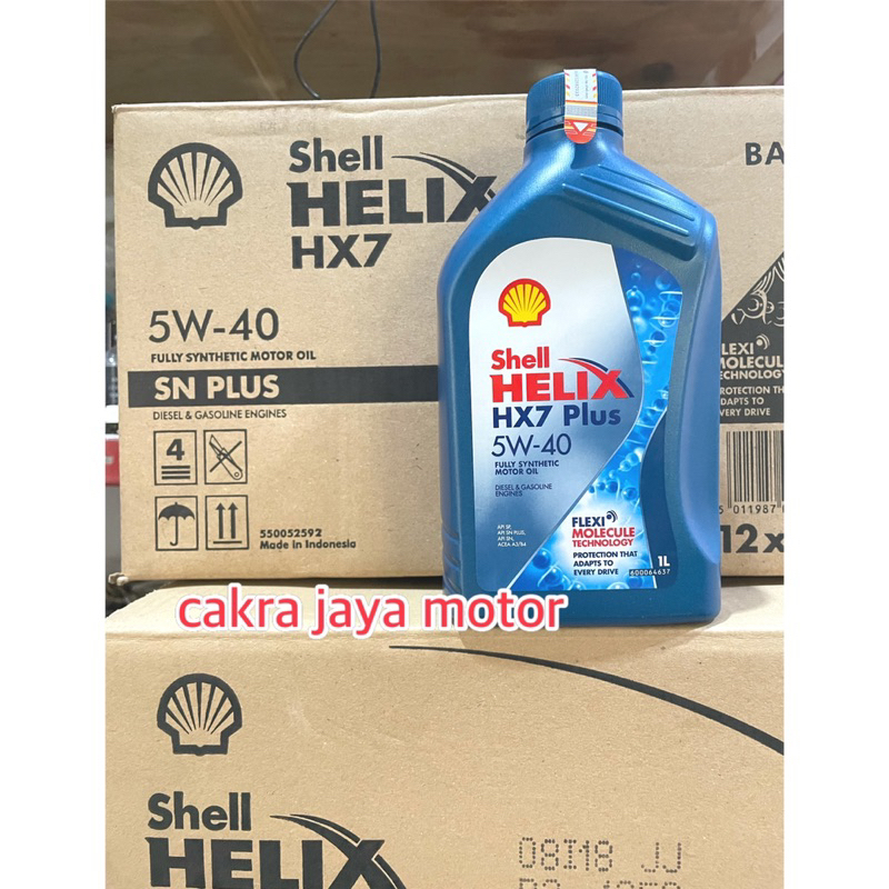 Jual 1 DUS = 12 BOTOL Oli Shell Helix HX7 Plus 5W-40 1Liter | Shopee ...