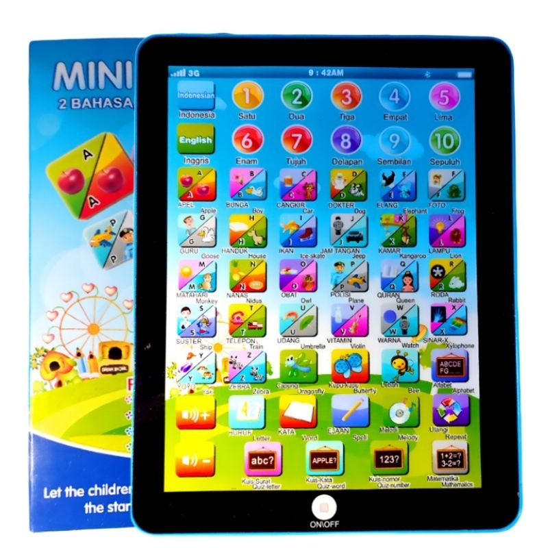 Jual Mainan Anak Laki-laki Dan Perempuan Mini Play Pad 2 Bahasa ...