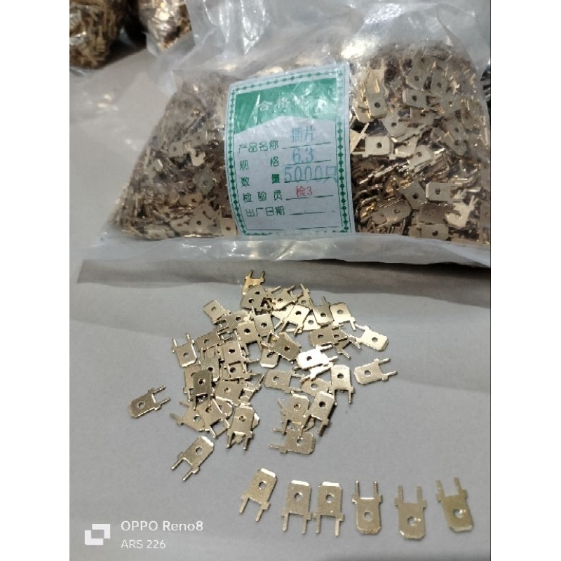 Jual Skun 6,3mm cowo Gold pin plat 6,3mm | Shopee Indonesia