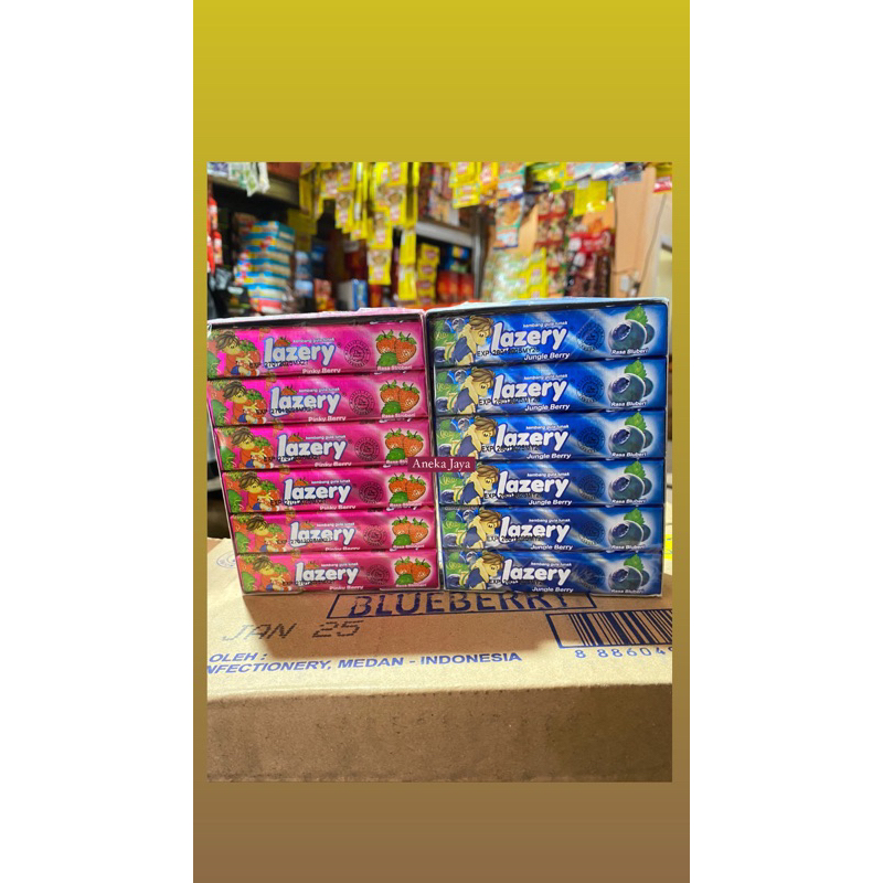 Jual Permen Lazery Blueberry / Strawberry( isi 24bks ) | Shopee Indonesia