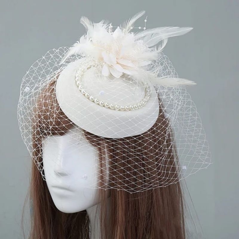 Jual TOP-09 Fascinator hat topi gatsby gaya ala eropa vintage headpiece ...