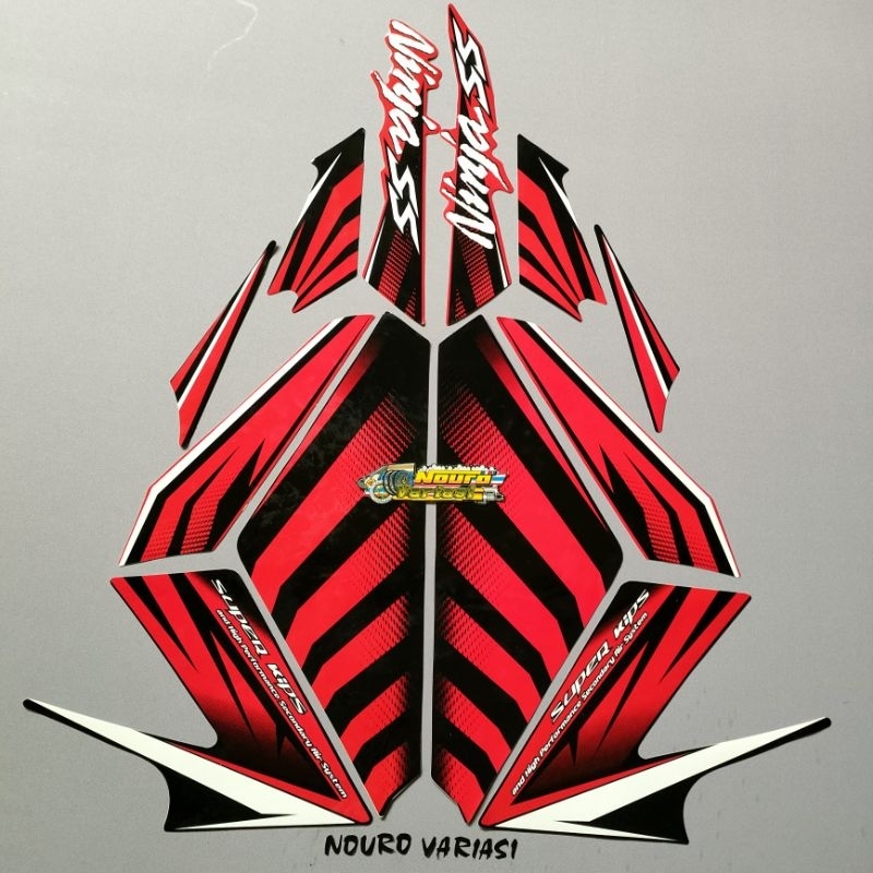 Jual striping kawasaki ninja ss 2014 2015 merah list body standar ...