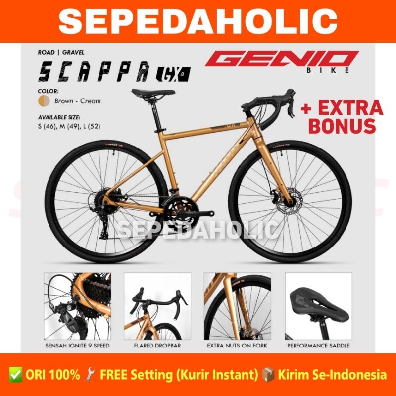 Jual Sepeda Gravel GENIO SCAPPA GX 2023 Alloy 700C 18 Speed Roadbike ...