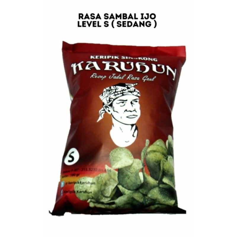 Jual keripik singkong karuhun varian cabai ijo level sedang (S ...