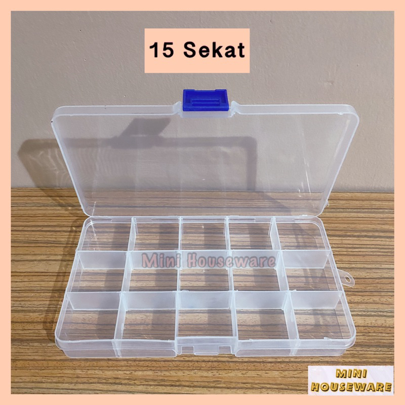 Jual SEKAT BISA DILEPAS, Kotak Plastik 15 Sekat / Kotak Penyimpanan ...