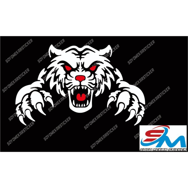 Jual stiker kepala macan stiker kap mobil depan | Shopee Indonesia