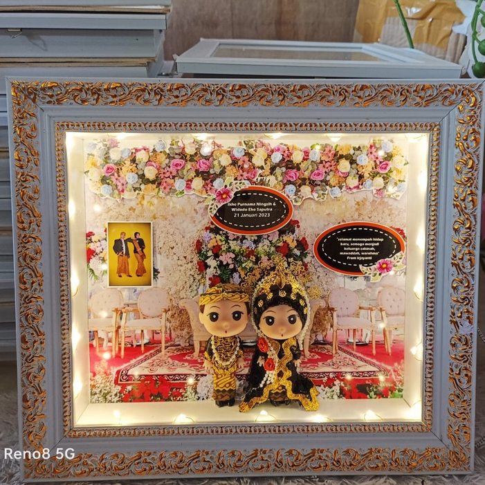Jual 1-3 HARI JADI Frame Boneka Pengantin Mahar Boneka Pengantin Kado ...