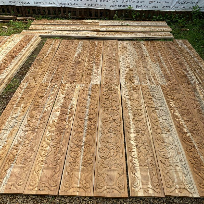Jual Ukiran Kayu Jati - Papan Ukiran Jati - Ukiran Tempel - Ornamen ...