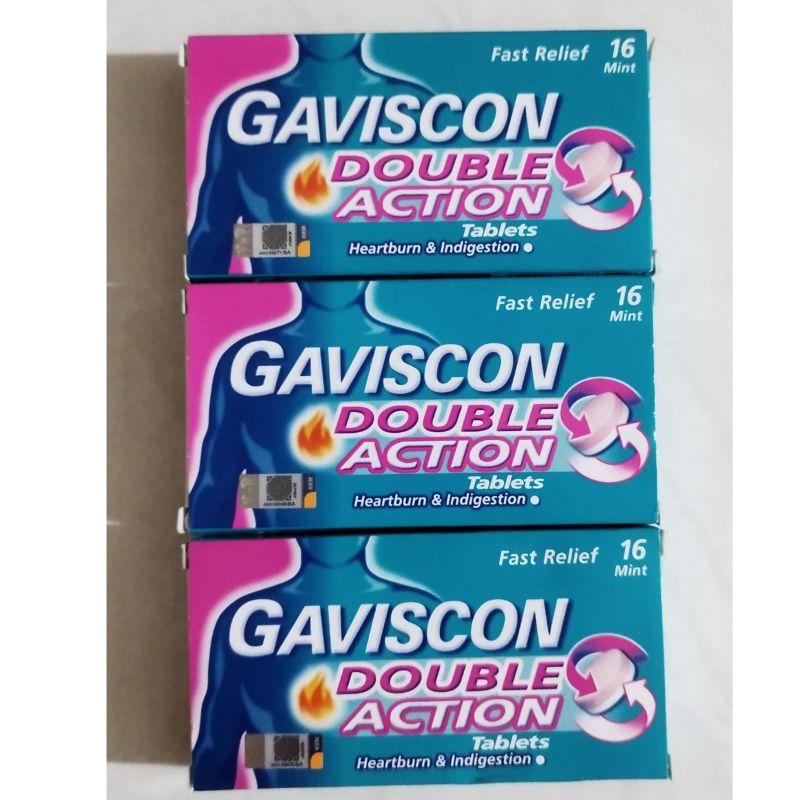 Jual Gaviscon double action mint 16 tablet Obat sakit maag | Shopee ...
