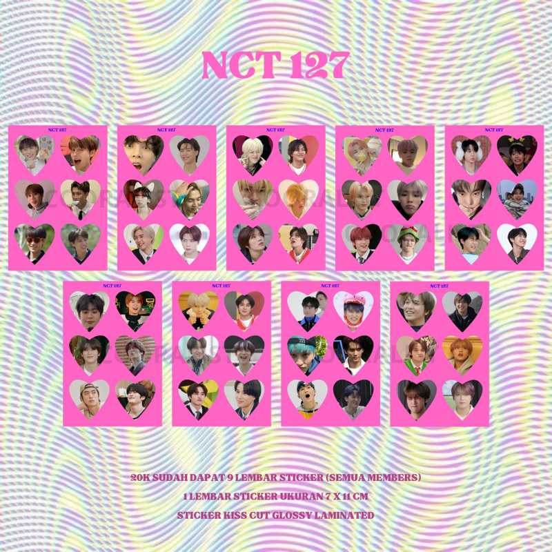 Jual NCT 127 sticker heart 7x11cm | Shopee Indonesia