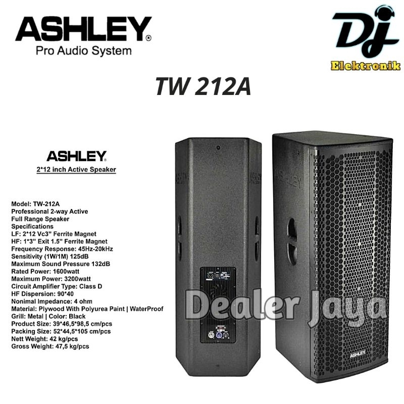 Jual Speaker Aktif Ashley TW 212 A / TW 212A / TW212 A / TW212A - 12 ...