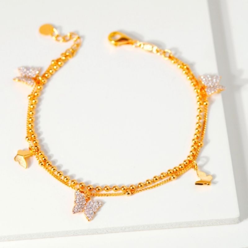 Jual Gelang Emas 2 Layer Lunascrab Mainan Kupu Mata Tabur - Toko Emas ...