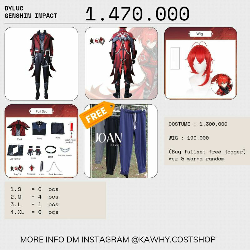 Jual DYLUC COSTUME COSPLAY-GENSHIN IMPACT | Shopee Indonesia