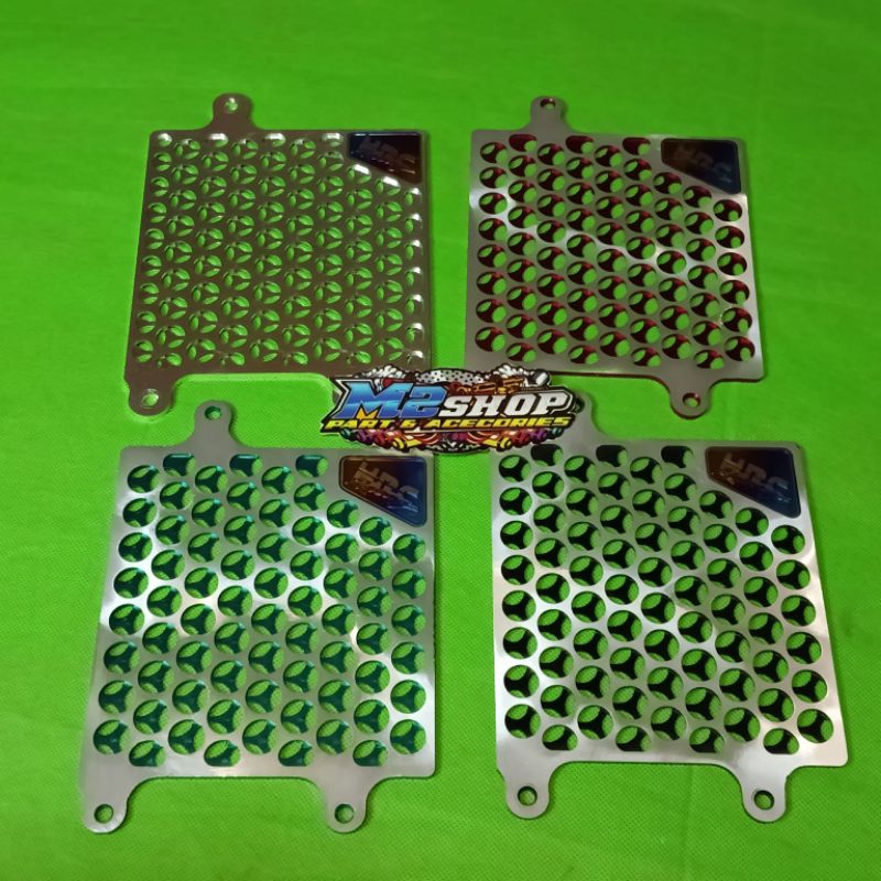 Jual COVER RADIATOR HRC ALMUNIUM EMBLEM TITANIUM HONDA VARIO 125 150 ...