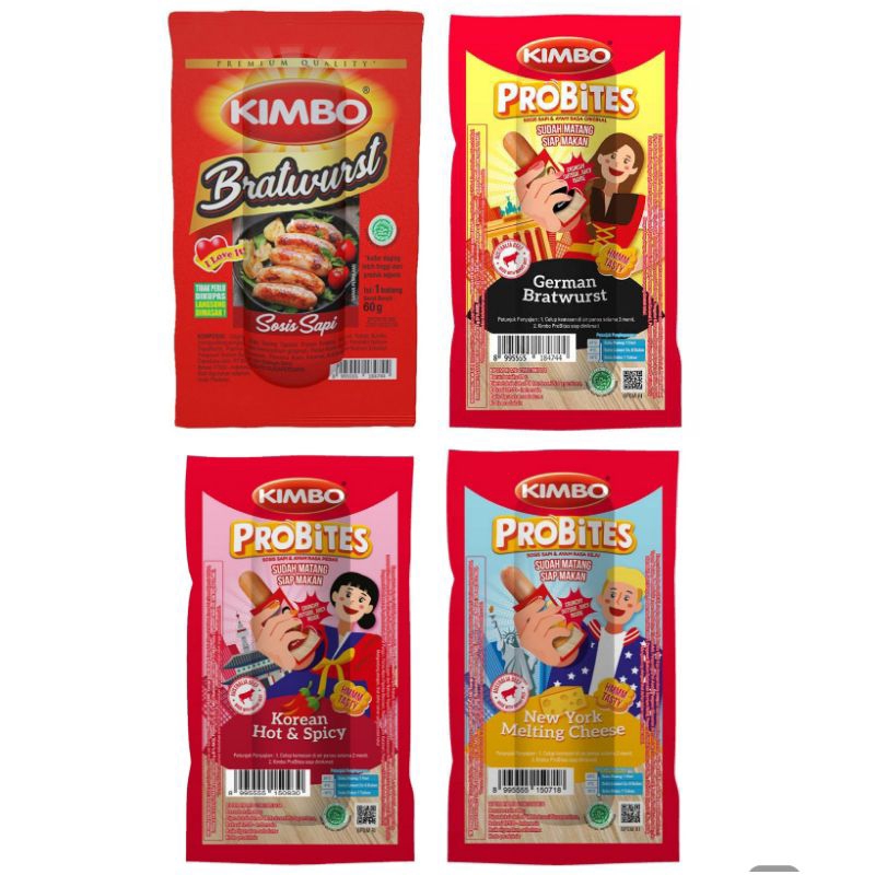 Jual KIMBO Probites Bratwurst Sosis Sapi Sossis Original german Korean ...