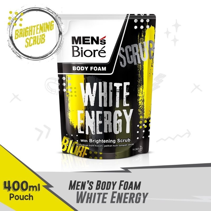Jual MENS BIORE White Energy 400ml with Brightening Scrub BodyWash ...