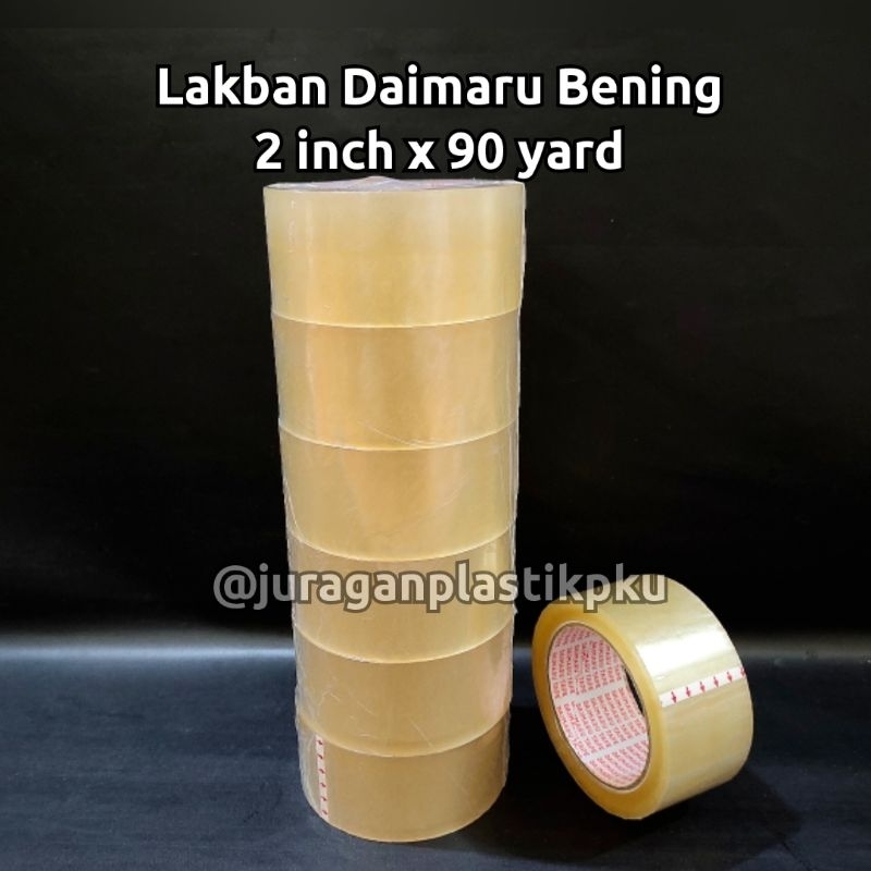 Jual Lakban / Isolasi / Selotip OPP Daimaru 2 Inch 90 Yard Bening & Coklat Solasiban 48mm 2inchi ...