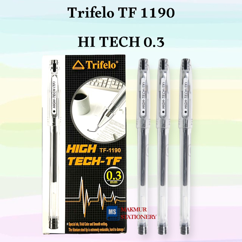 Jual Pulpen / Ballpoint / Pen Gell Trifelo Hi Tech 0.3 TF 1190 (12 Pcs ...