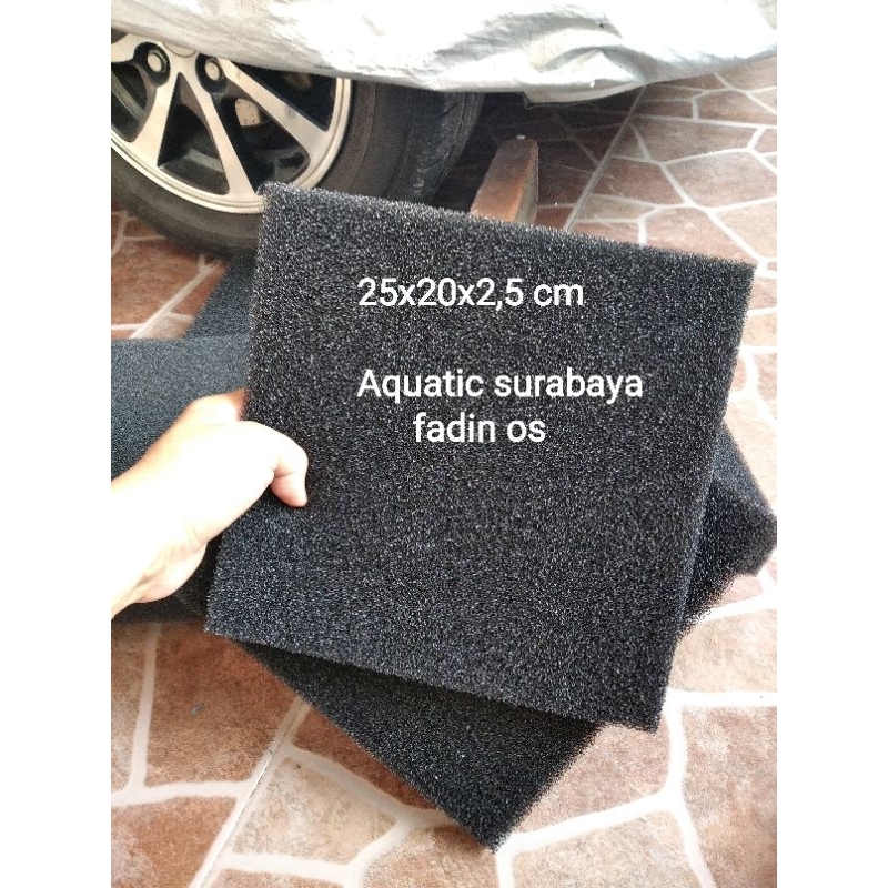 Jual Biofil Biofoam Biosponge Busa Hitam Filter Aquarium Kolam 25x20x2 ...