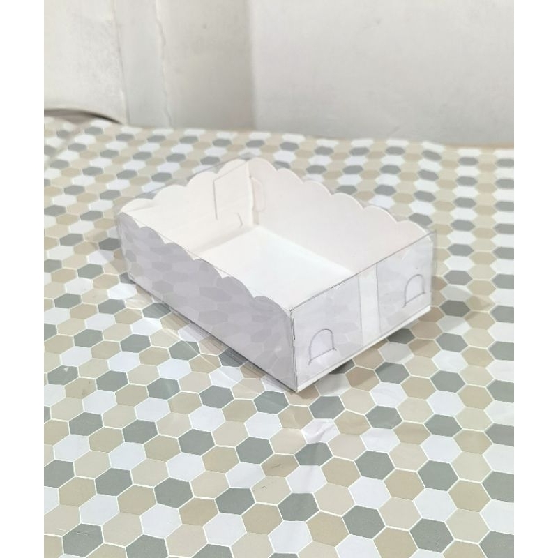 Jual BOX MIKA PUTIH - DUS BROWNIES - KOTAK DESSERT 15x10x5 (ISI : 10 ...