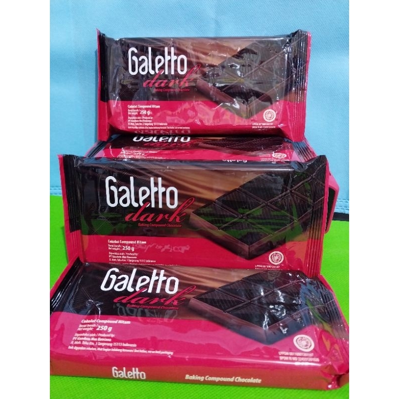 Jual Coklat Galetto Dark 250gr coklat batang blok coklat es kul kul ...