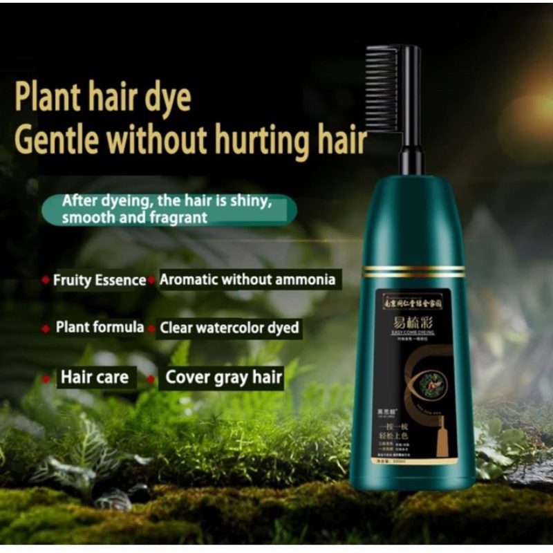 Jual SHAMPOO PEWARNA RAMBUT HSL DENGAN SISIR ISI 500 ML | Shopee Indonesia