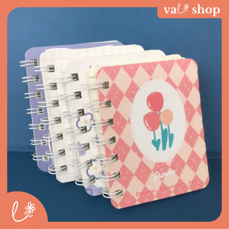 Jual Mini Ruled Notebook A7 (Flower Edition) | Shopee Indonesia
