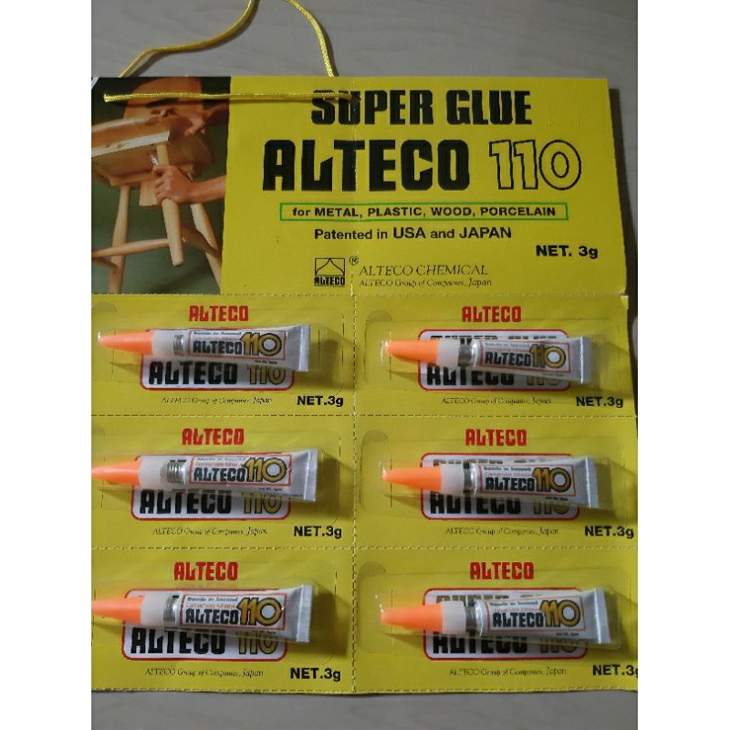 Jual lem super glue alteco 110 metal logam plastic plastik wood kayu ...