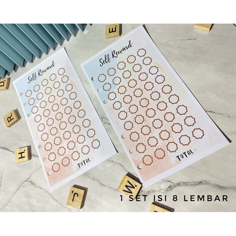 Jual Loose Leaf Self Reward Kertas Isian Binder A6 Ring 6 Refill Agenda ...