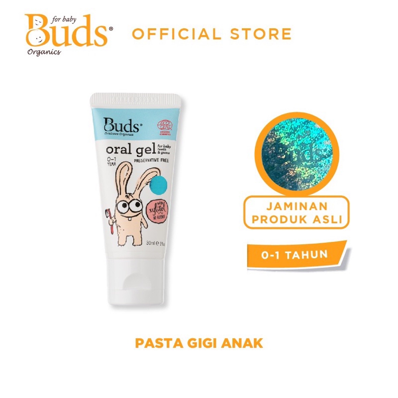 Jual Buds Oral Gel for Baby Teeth & Gums (0-1 y) Buds Organics Pasta ...