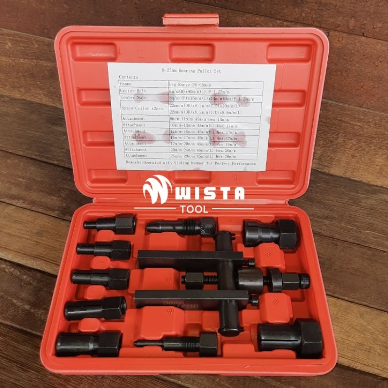 Jual 10 pcs Bearing Puller set WISTA TOOL treker Pembuka Bearing HEAVY ...