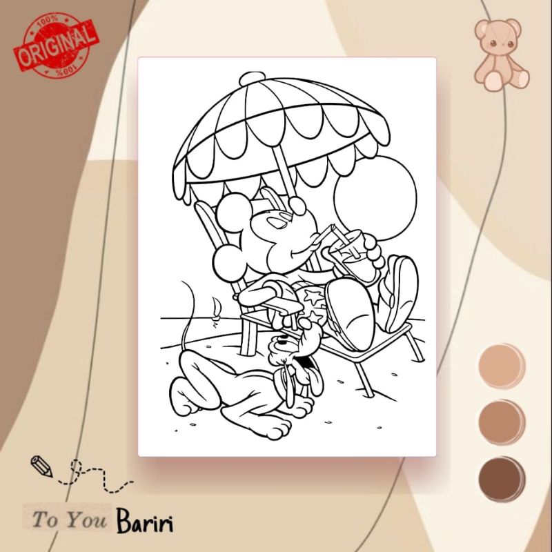 Jual Gambar Sketsa Mewarnai | MICKEY MOUSE | Sketsa lukis | Sketsa ...
