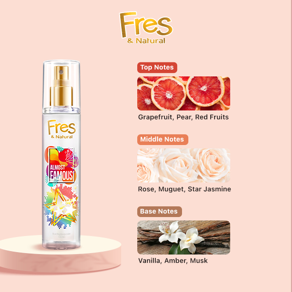 Jual Fres & Natural Spray Cologne Almost Famous Botol 100 ml | Shopee ...