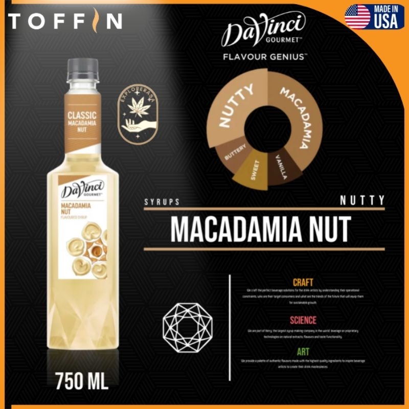 Jual Davinci syrup rasa Macadamia 750ml | Shopee Indonesia