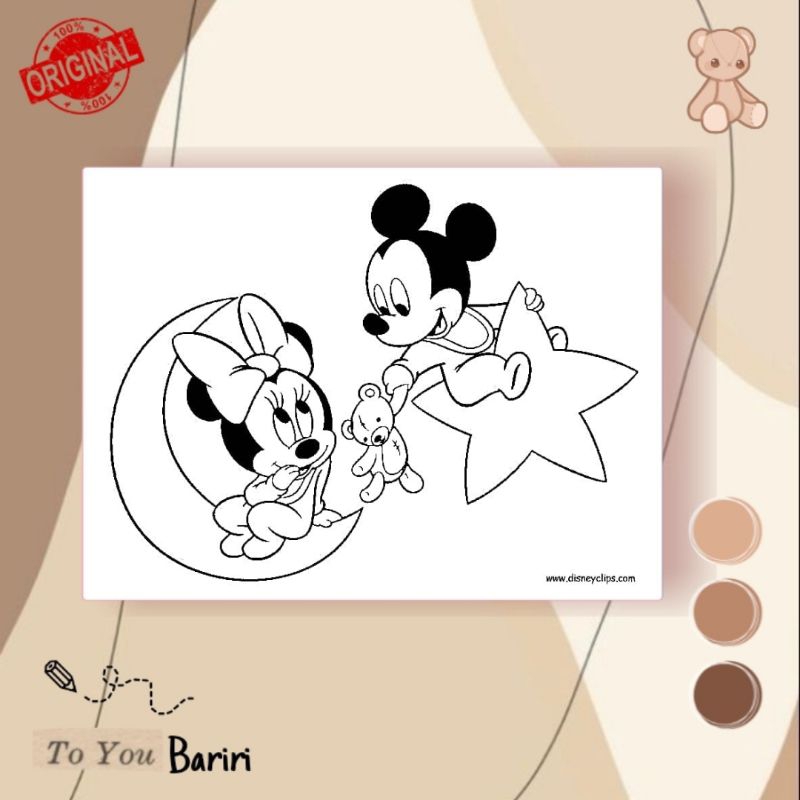 Jual Gambar Sketsa Mewarnai | MICKEY MOUSE | Sketsa lukis | Sketsa ...