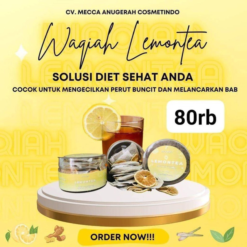 Jual Lemon Tea Waqiah Minuman Pelangsing Teh Diet Ampuh Bpom Termurah ...