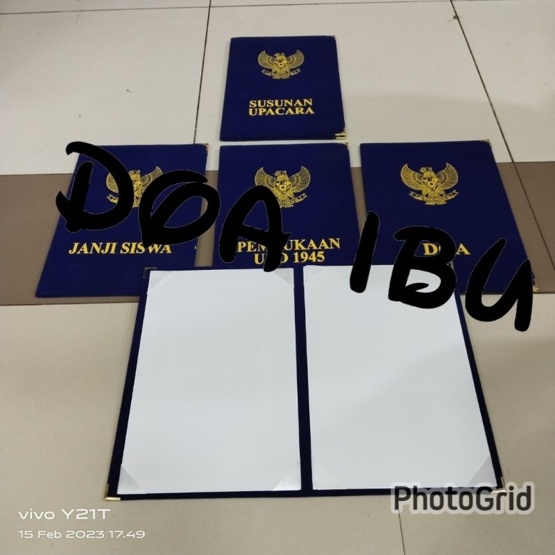 Jual map bludru upacara map susunan upacara bendera warna biru di ...