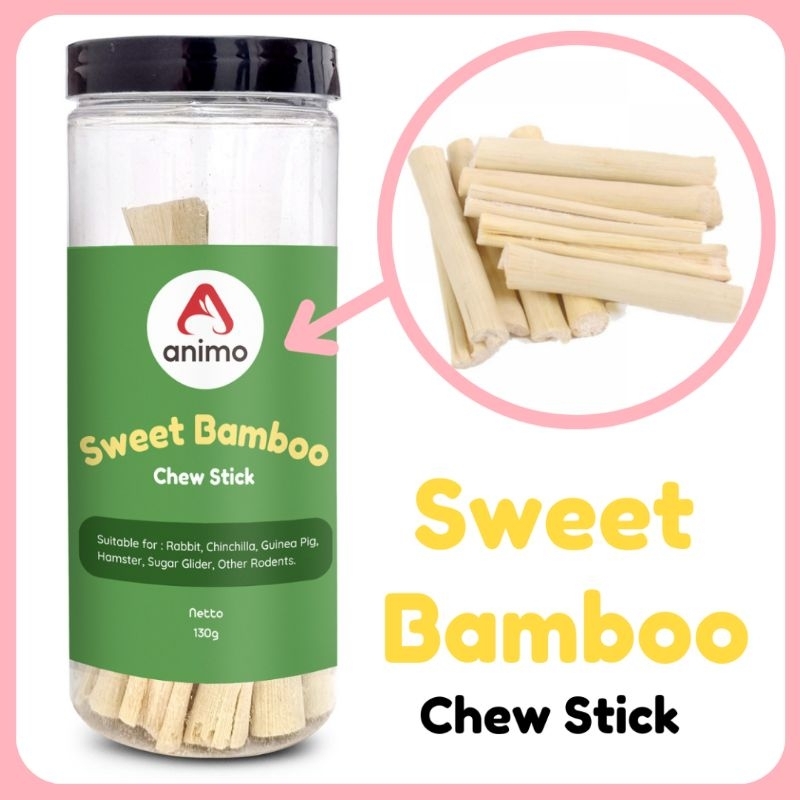 Jual Natural Sweet Bamboo Chew Stick 130 g Asah Gigi Kelinci Hamster ...