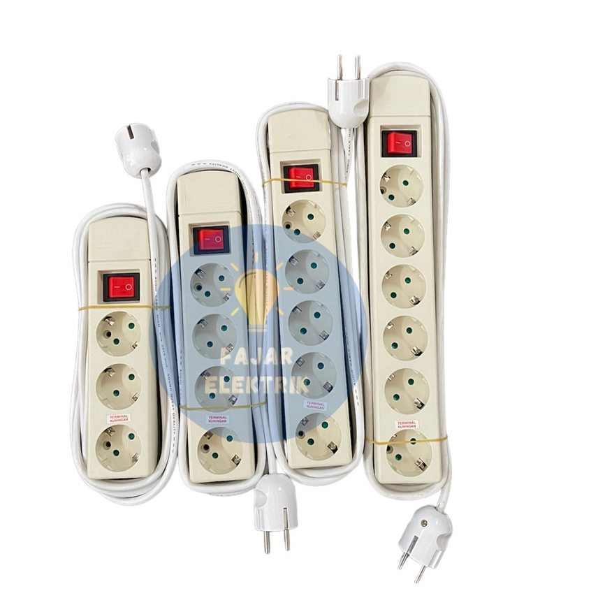 Jual STOPKONTAK UTICON 3 4 5 6 LUBANG SAKLAR ON OFF +KABEL 2X0,75SNI+STEKER | Shopee Indonesia
