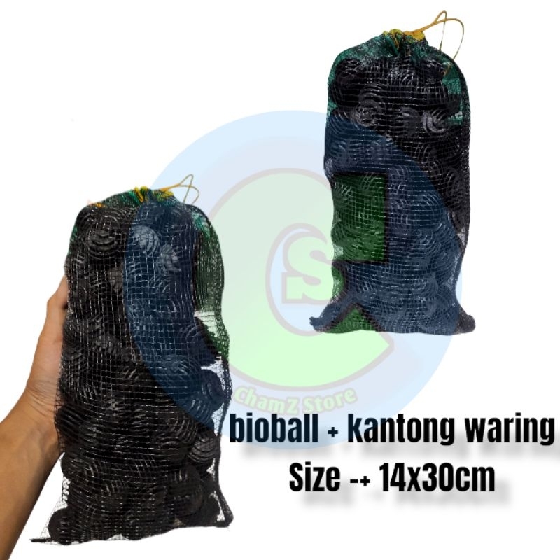 Jual bioball golf 500gr media filter kolam + kantong waring uk 14x30 ...