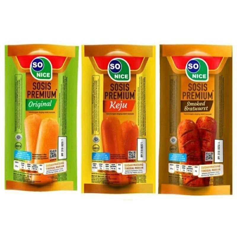 Jual SO NICE sosis PREMIUM sosis siap makan 60 gram | Shopee Indonesia