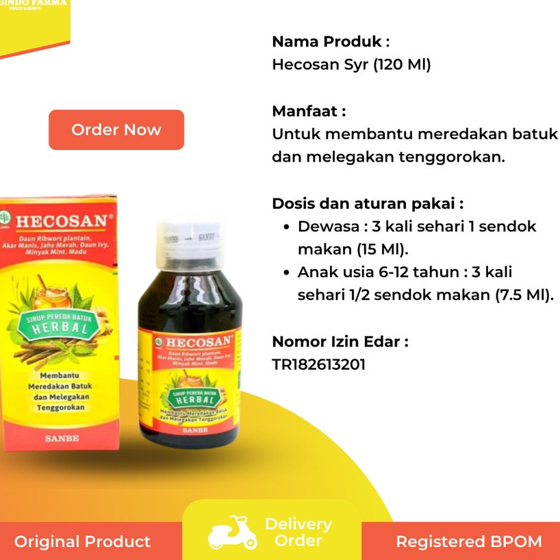 Jual Hecosan Herbal Couch Syrup Botol 120 ml | Shopee Indonesia