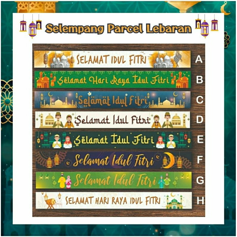 Jual Selempang Parcel Lebaran Pita Kertas Idul Fitri Sabuk Sleeve ...