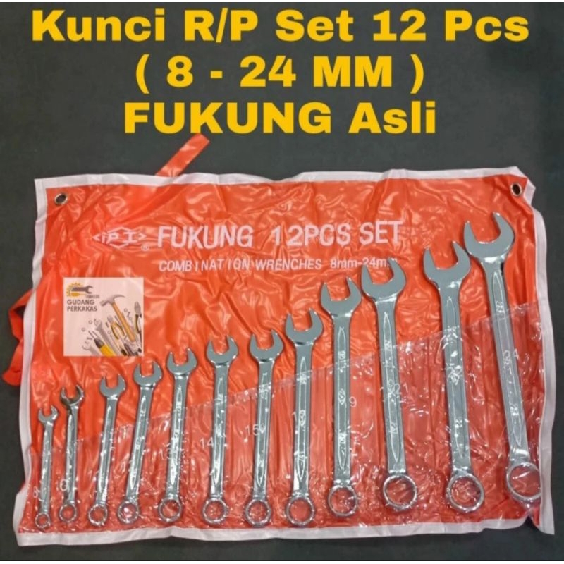 Jual Kunci R/P Set 12 Pcs (8-24) FUKUNG ASLI - Ring Pas Set 12Pcs 8 ...