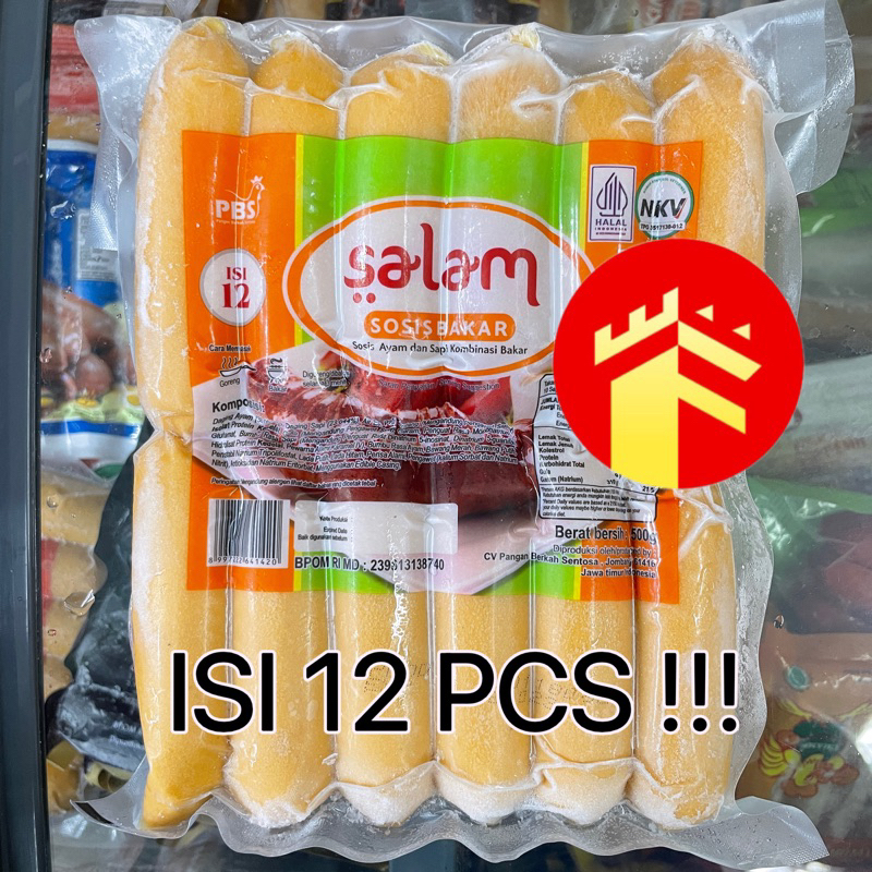 Jual SALAM SOSIS BAKAR MINI 12 PCS SOSIS SAPI DAN AYAM SALAM 500 GR ...