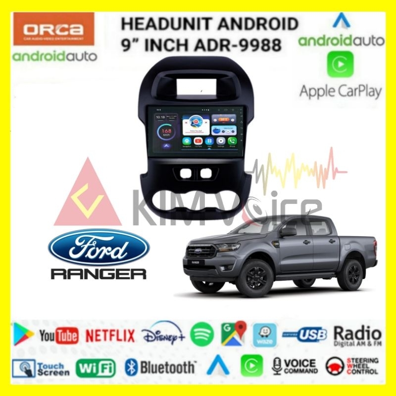 Jual Head unit Android Orca OEM Ford Ranger 9 inch + Soket pnp | Shopee ...
